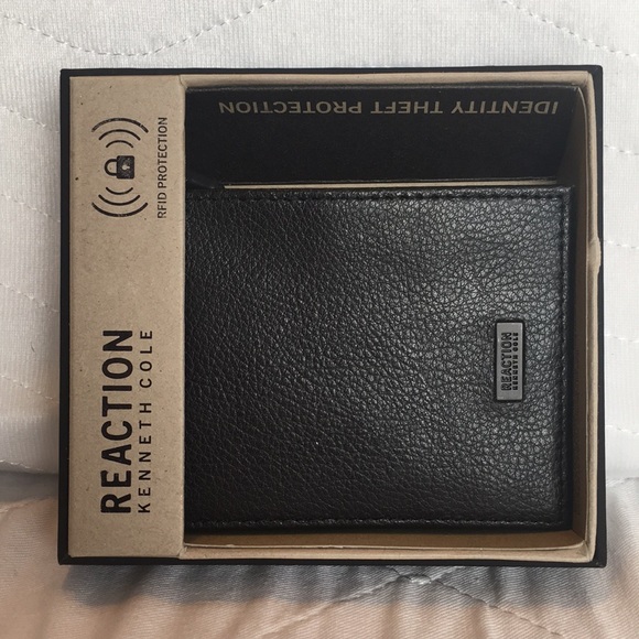 Kenneth Cole Reaction | Bags | Kenneth Cole Mens Bi Fold Black Wallet ...
